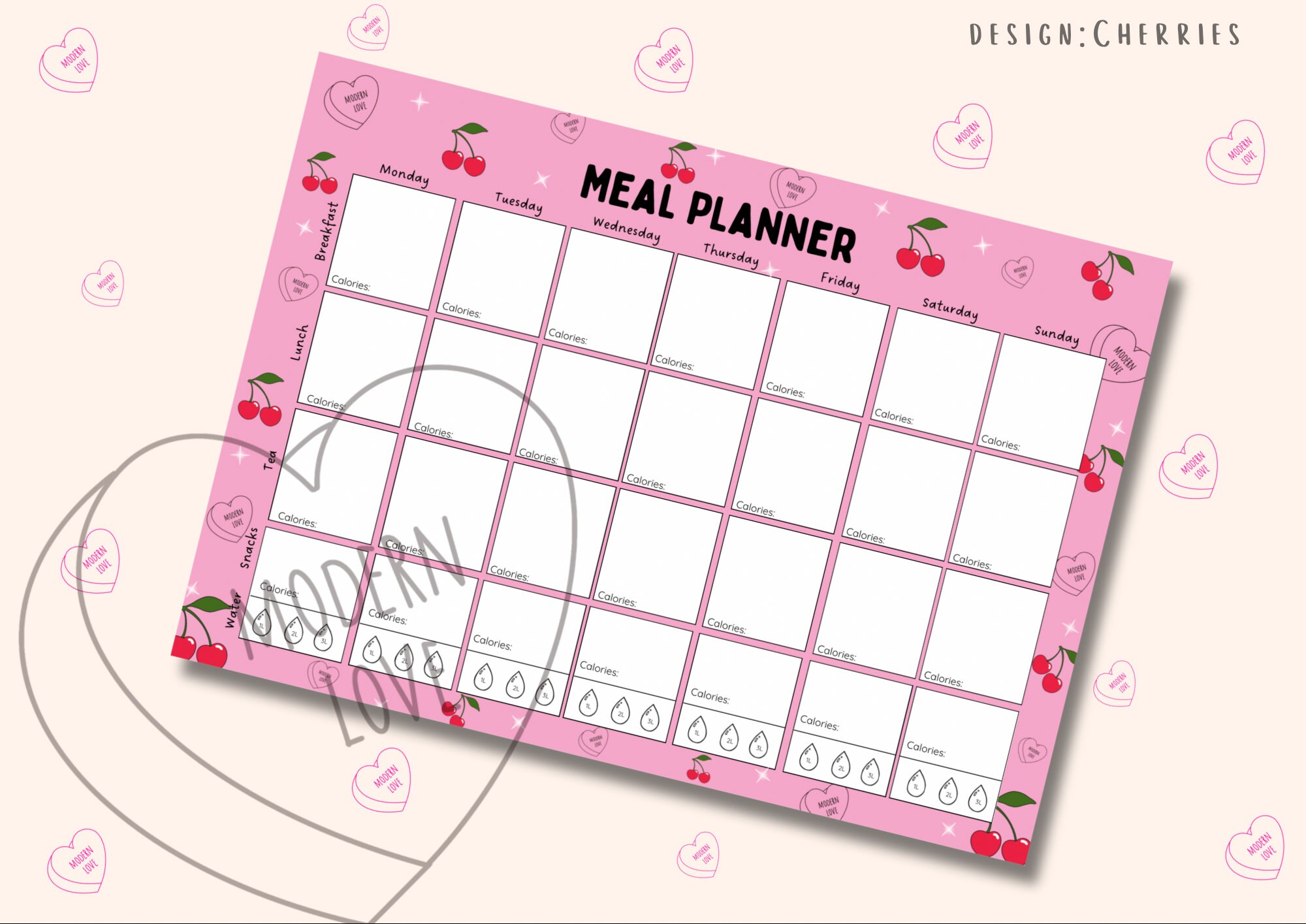 Digital Meal Planner - Etsy