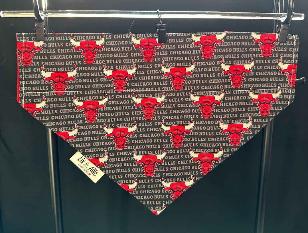 Chicago Bulls Dog Bandana - Etsy