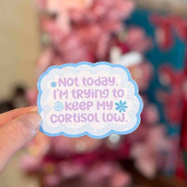 Low Cortisol Sticker - Etsy