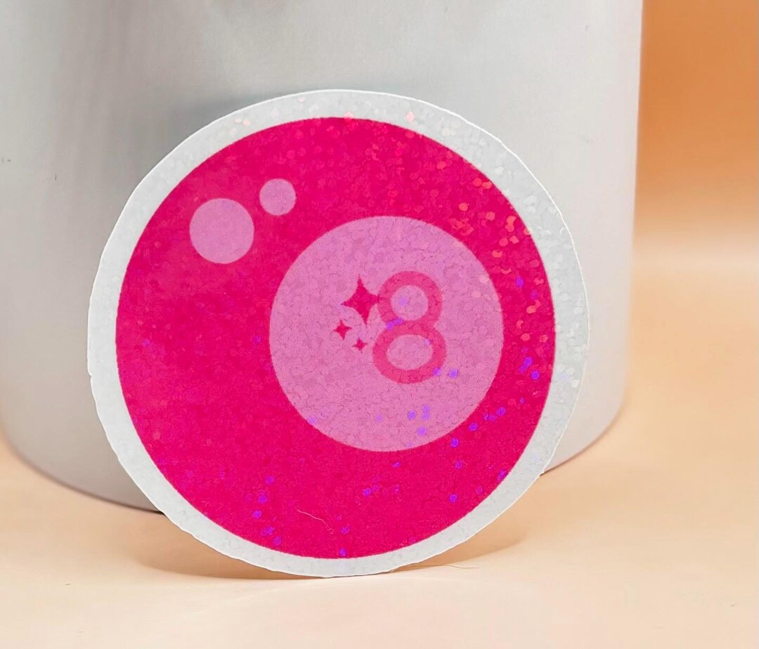 Pink Magic 8 Ball Sticker: Holographic Water-resistant Vinyl - Etsy