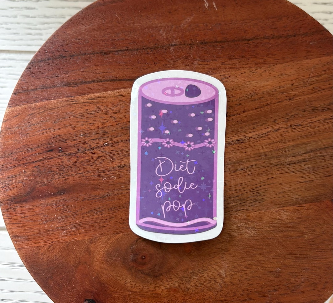 Holographic Diet Soda Vinyl Sticker: Purple Caffeine Lover Decal - Etsy