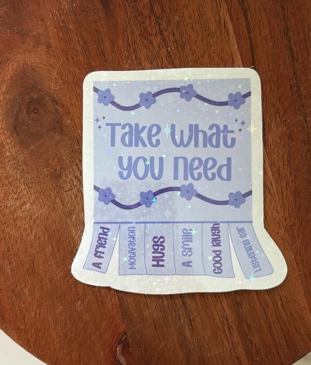 Holographic 'take What You Need' Sticker: Positive Affirmation, Water ...