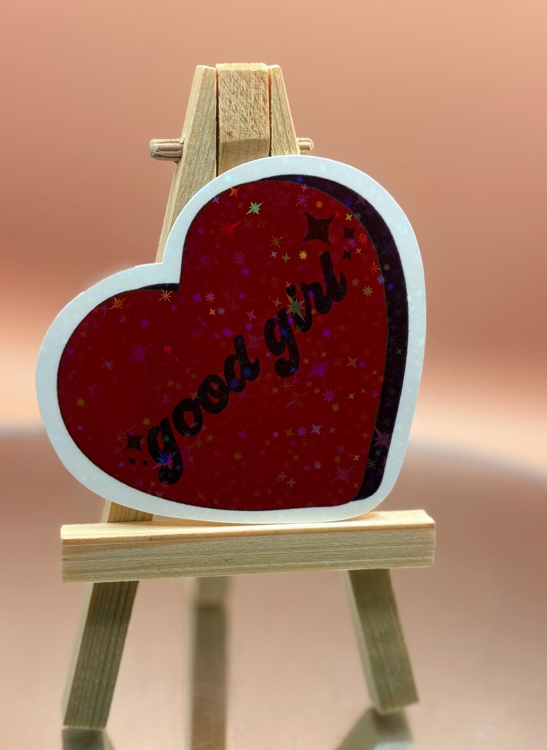 Good Girl Holographic Sticker, Laptop Holographic Sticker, Water Bottle ...