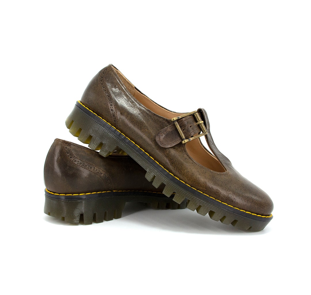 T Strap Mary Janes Shoes Platform,t-strap Flats Mary Jane,women Shoes ...