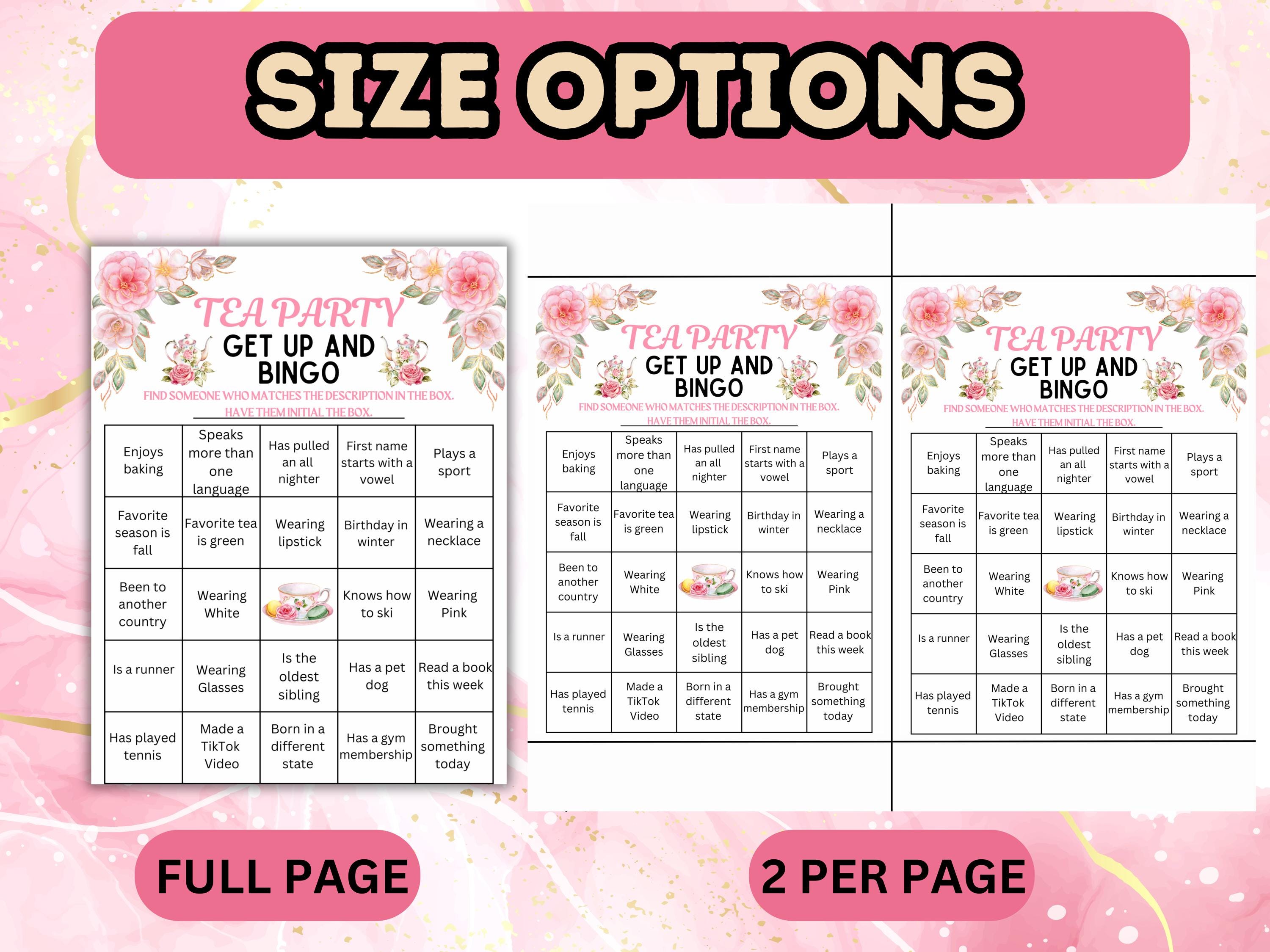 Bible Tea Party Printable Games | Christian Games for Adults & Kids ...