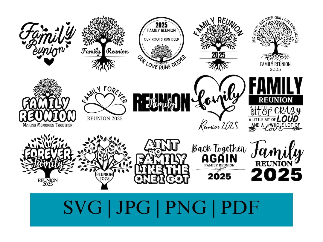 Family Reunion 2025 SVG Pack | Family Reunion PNG | Family Tree SVG ...