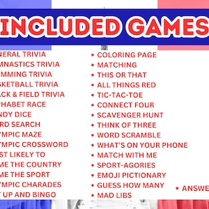 2024 Summer Olympics Mega Game Pack | 30 Summer Olympic Family Games ...