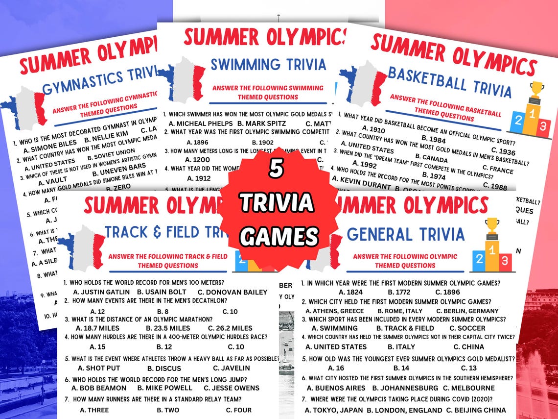 2024 Summer Olympics Mega Game Pack | 30 Summer Olympic Family Games ...