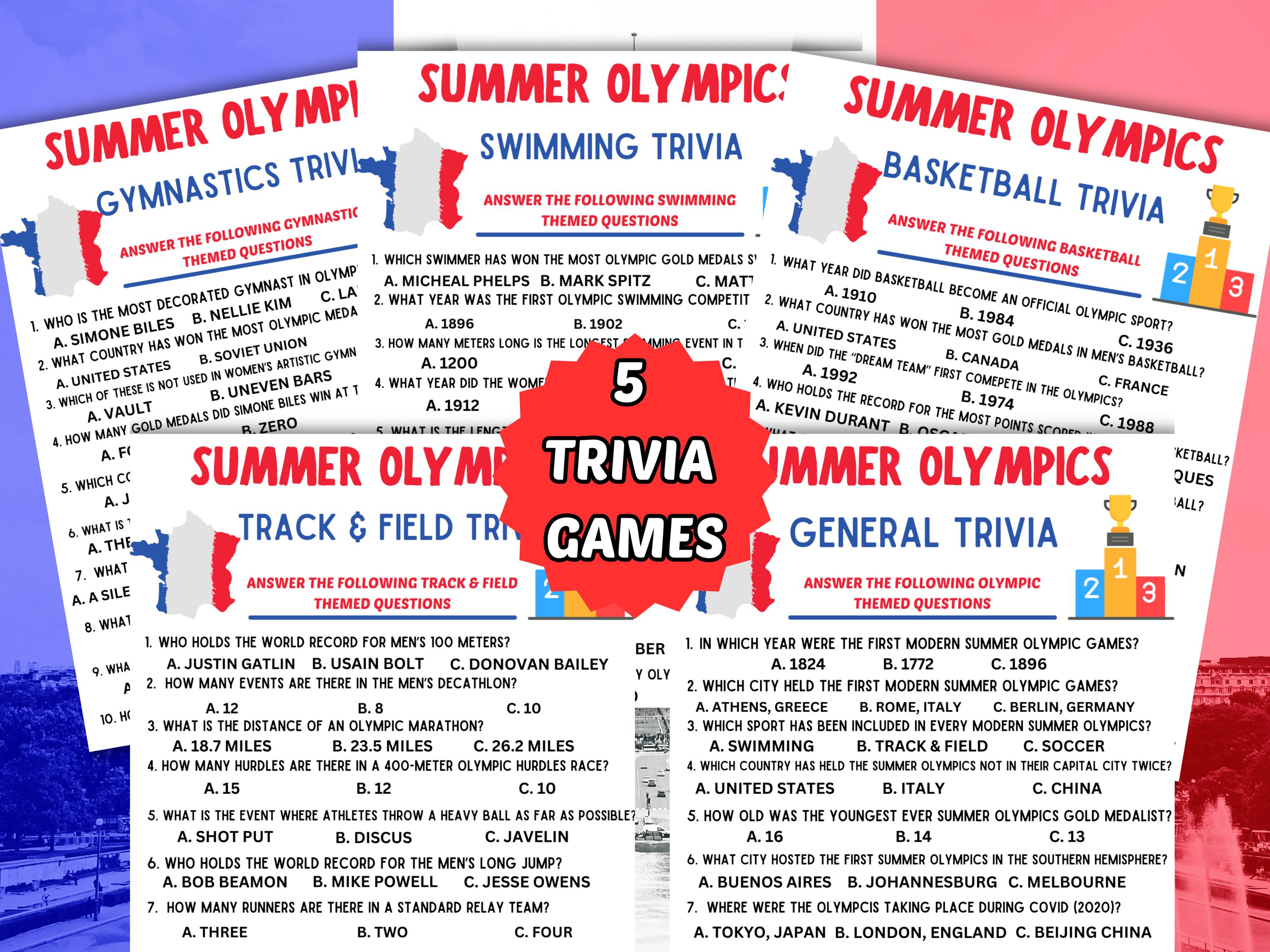 2024 Summer Olympics Mega Game Pack | 30 Summer Olympic Family Games ...