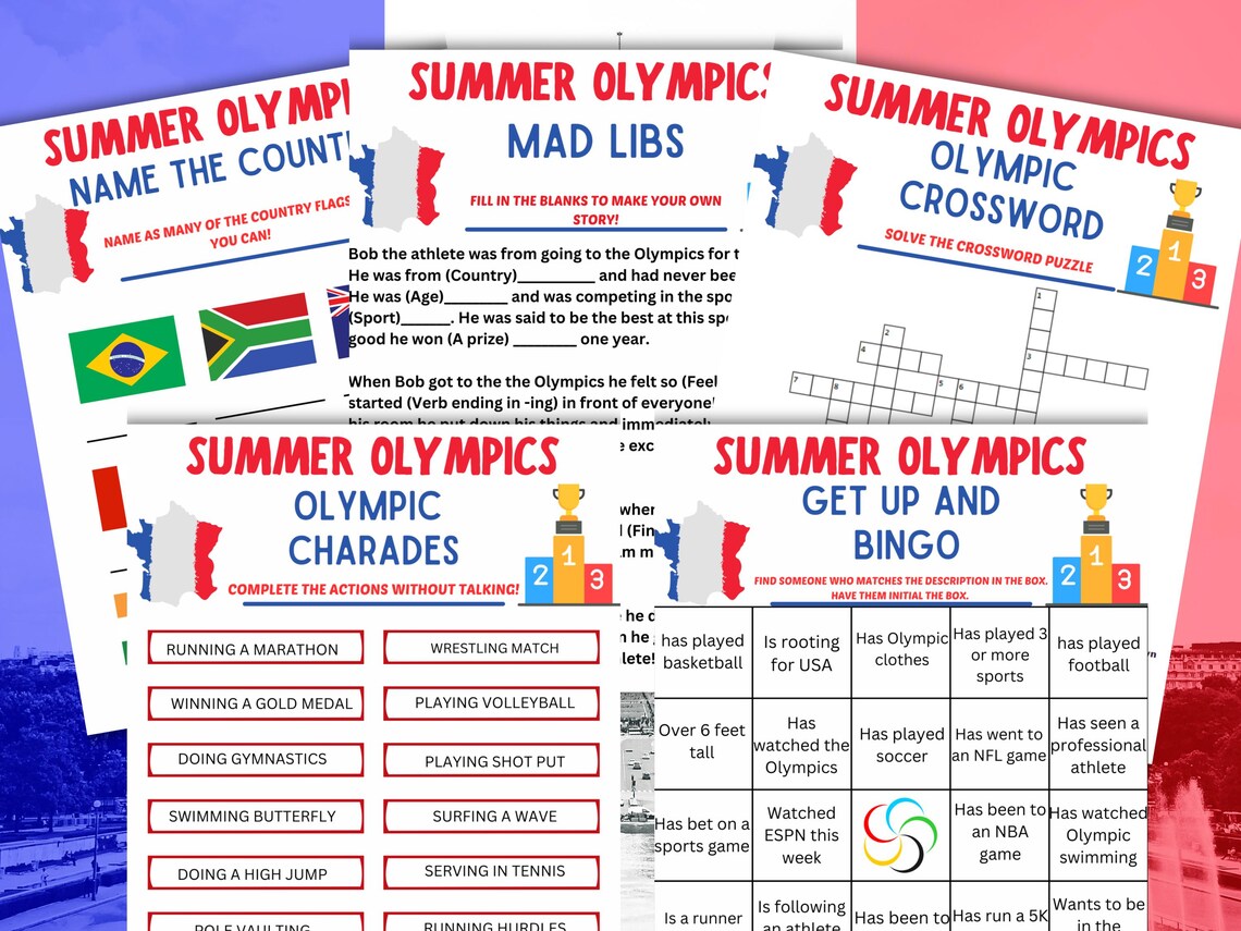 2024 Summer Olympics Mega Game Pack | 30 Summer Olympic Family Games ...