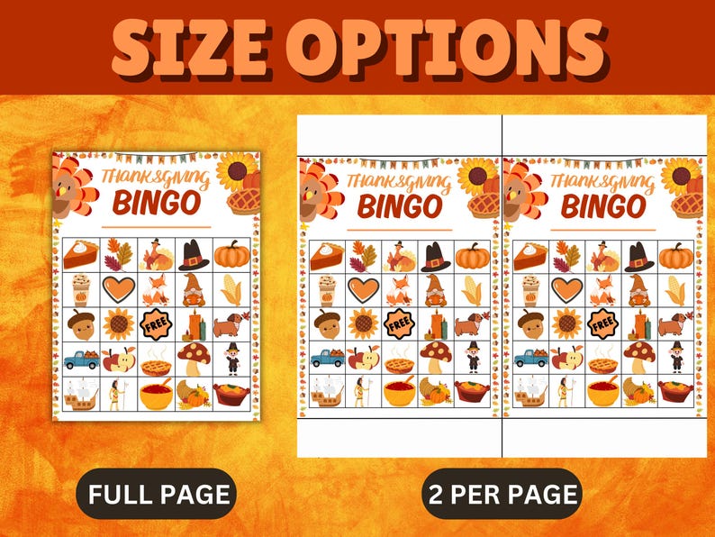 Thanksgiving Bingo Game | Thanksgiving Games | Friendsgiving Game ...