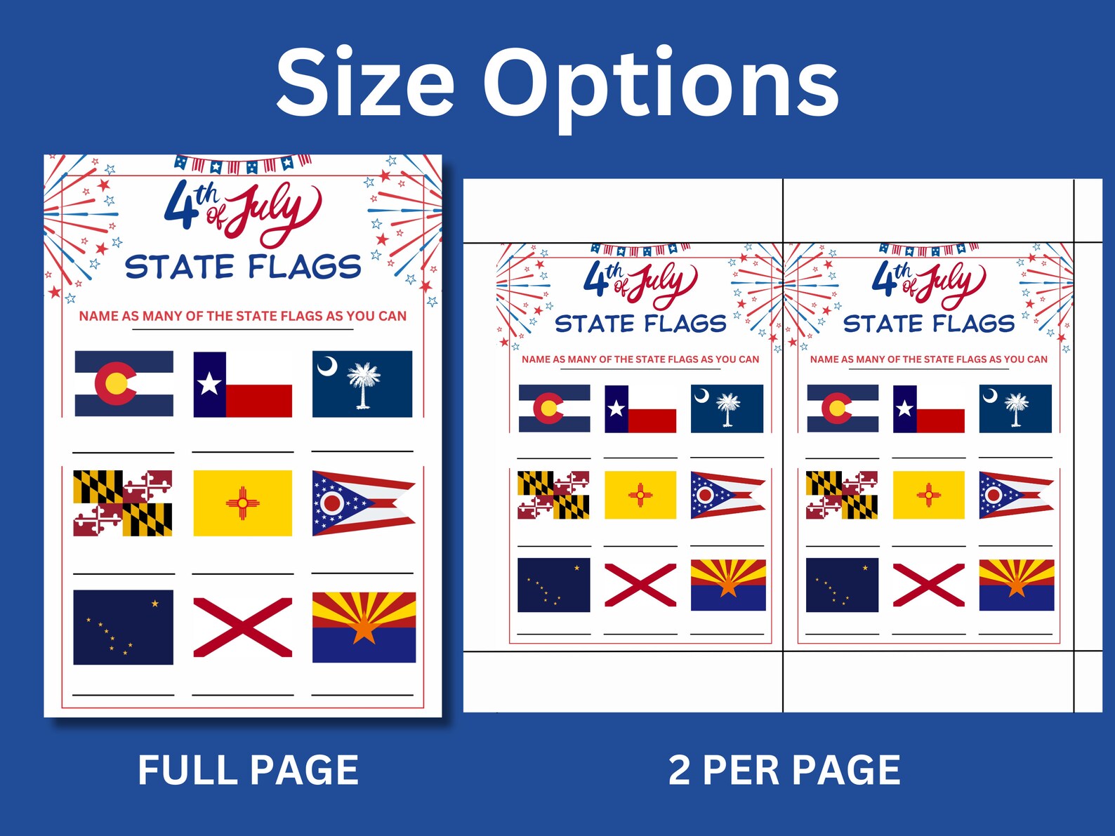 4th of July Printable Family Game Collection Fourth of July Kids Games ...