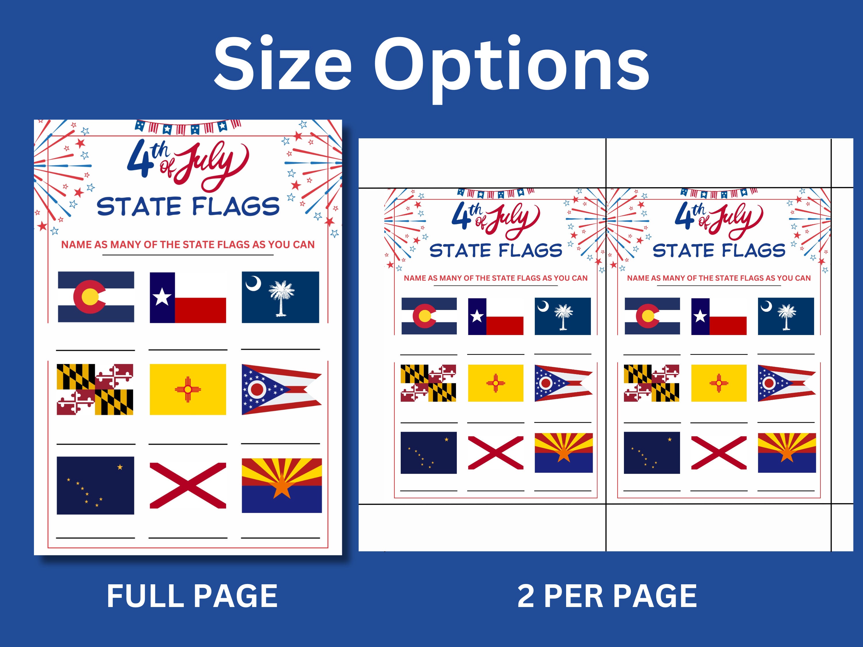 4th of July Printable Family Game Collection Fourth of July Kids Games ...