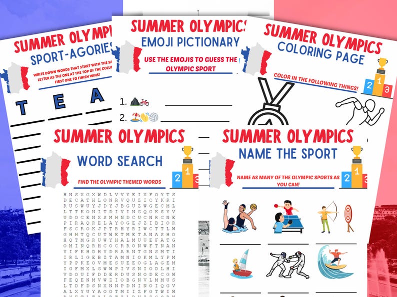 2024 Summer Olympics Mega Game Pack | 30 Summer Olympic Family Games ...