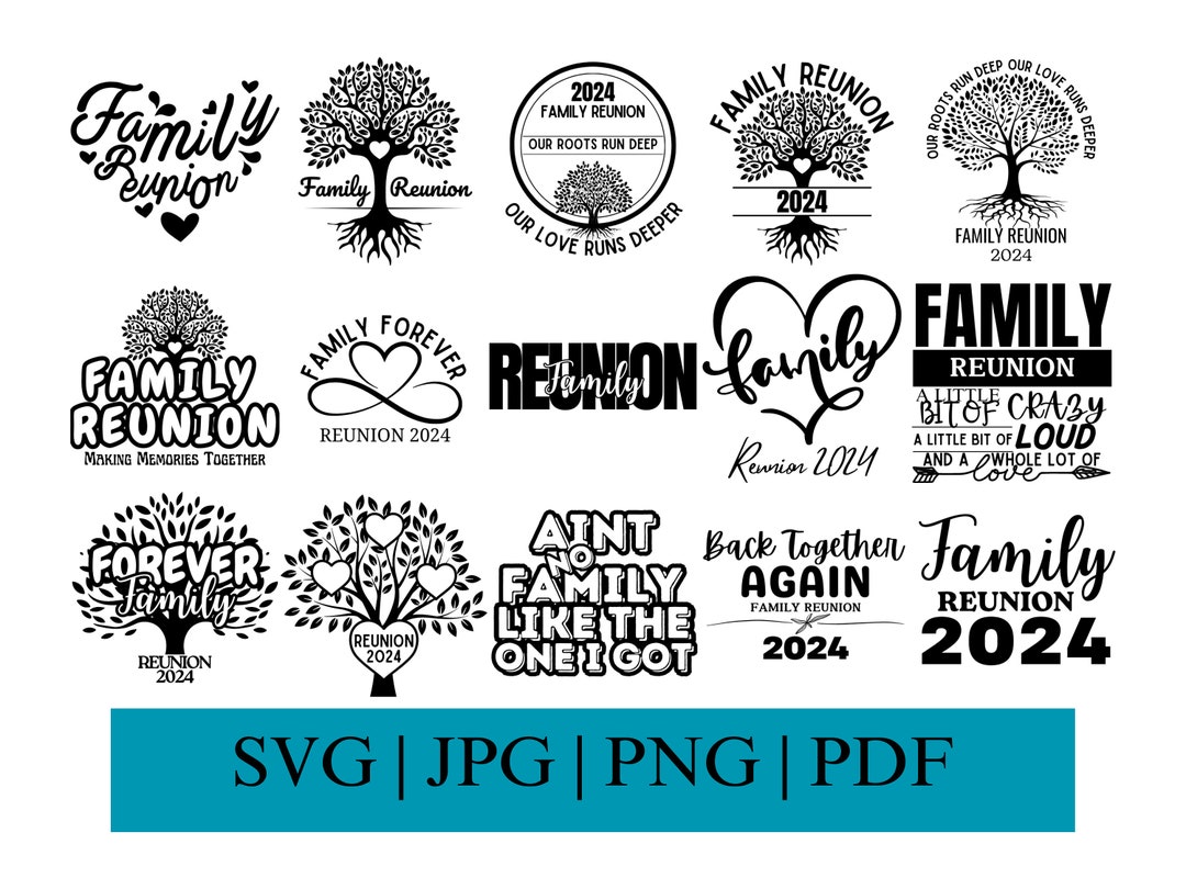 Family Reunion SVG Pack | Family Reunion PNG | Family Tree SVG | Family ...