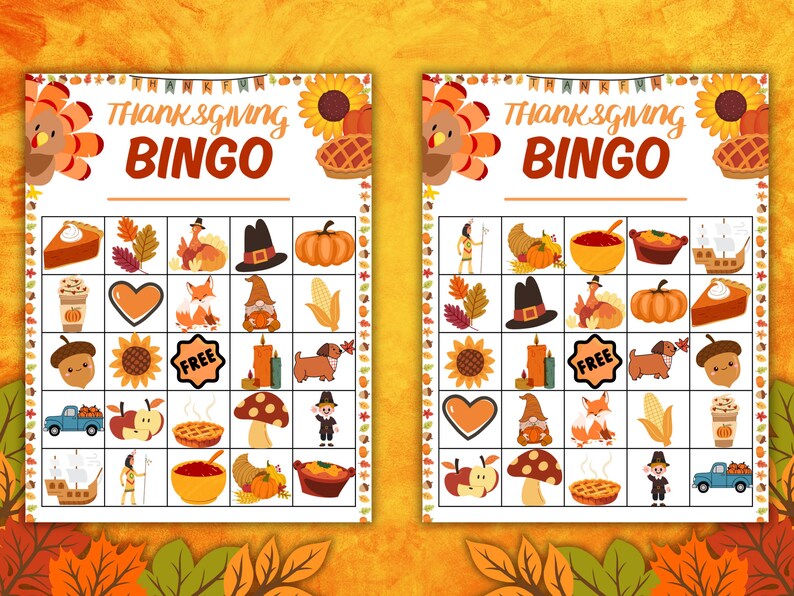 Thanksgiving Bingo Game | Thanksgiving Games | Friendsgiving Game ...