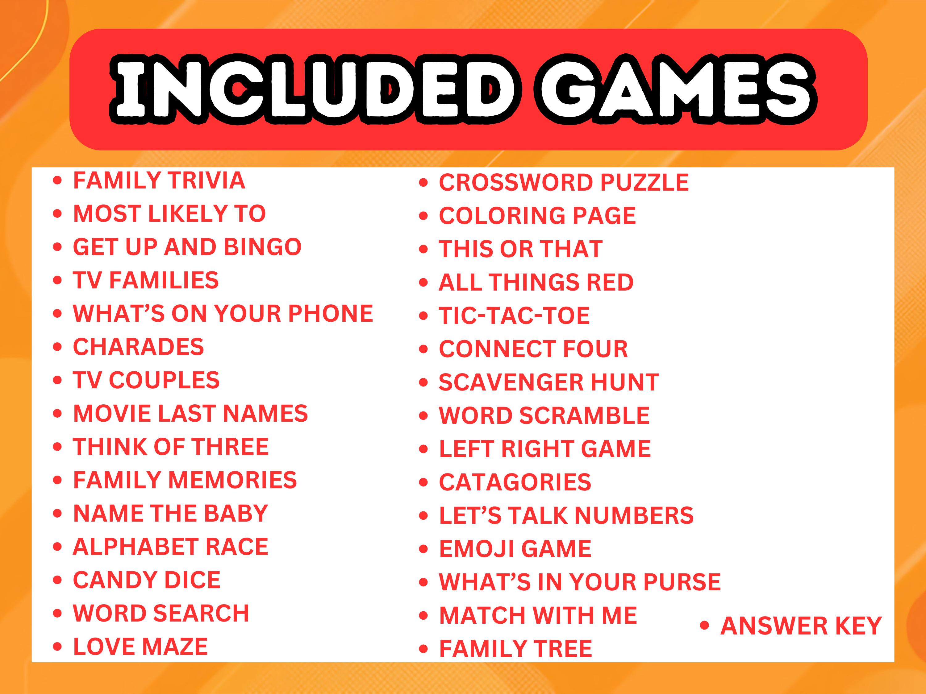 Interactive Family Reunion Games Bundle | Family Reunion Games | Family ...