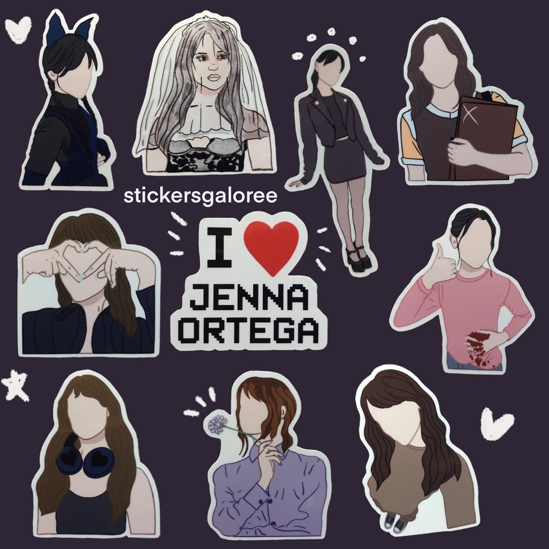 Jenna Ortega Stickers/jenna Ortega Inspired Stickers/jenna Ortega ...