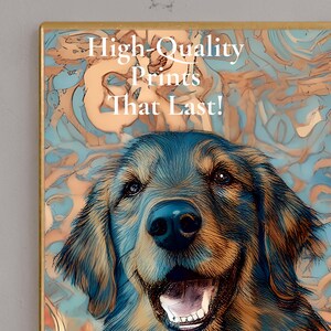 Customizable Dog Portrait Poster - Personalized Wall Art - Unique Gift ...