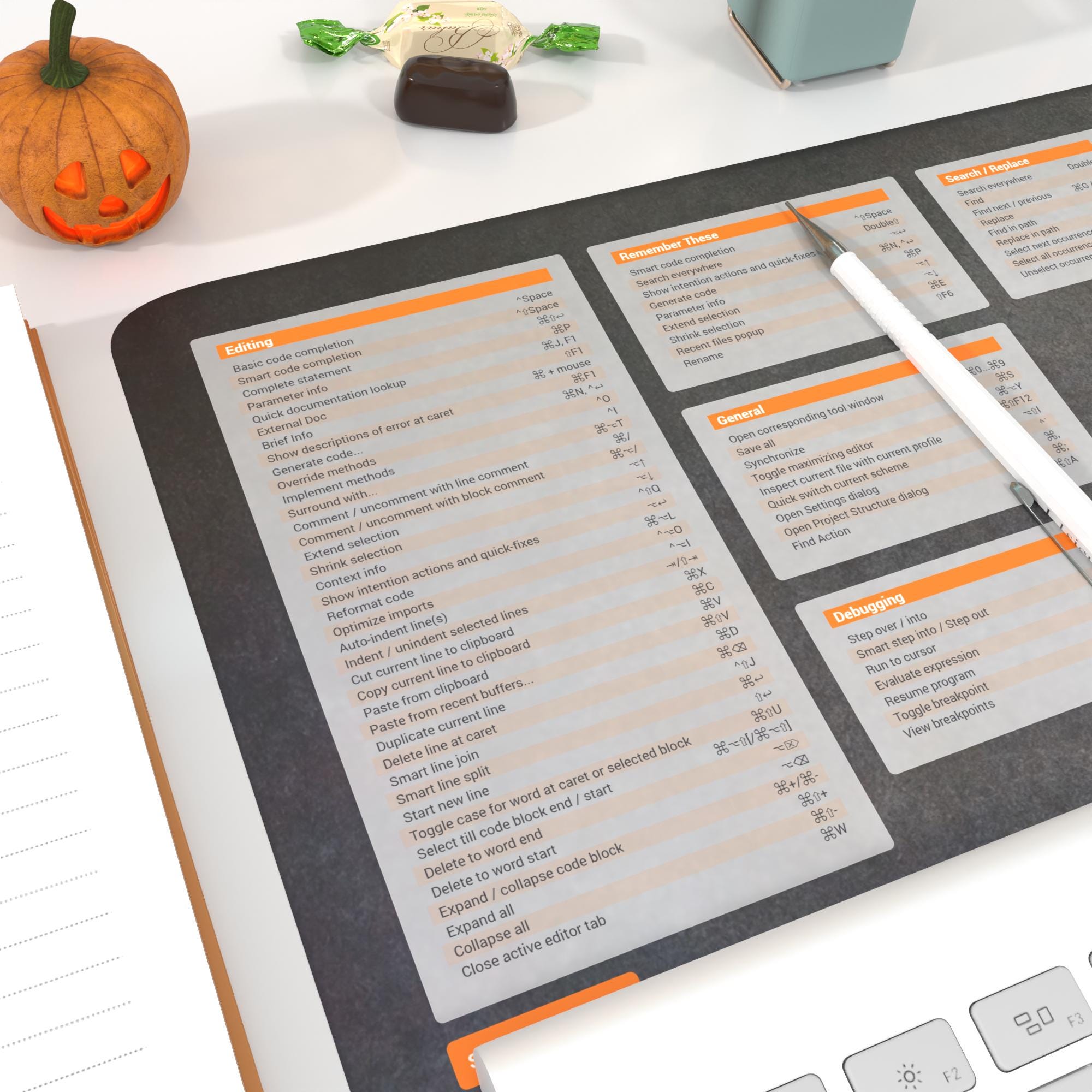 XXL Desk Mat for Programmers - Vscode Keyboard Shortcuts - Debug Desert ...