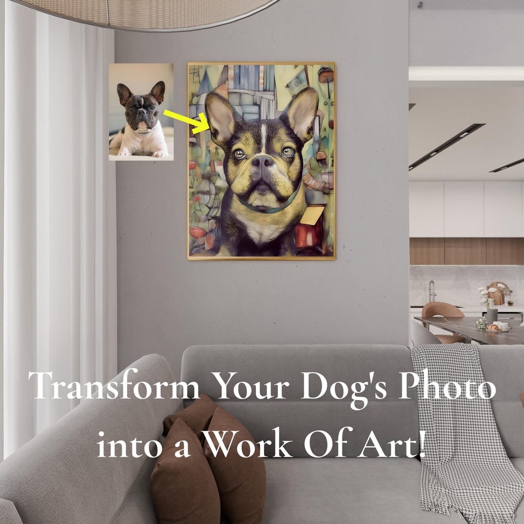 Customizable Dog Portrait Poster - Personalized Wall Art - Unique Gift ...