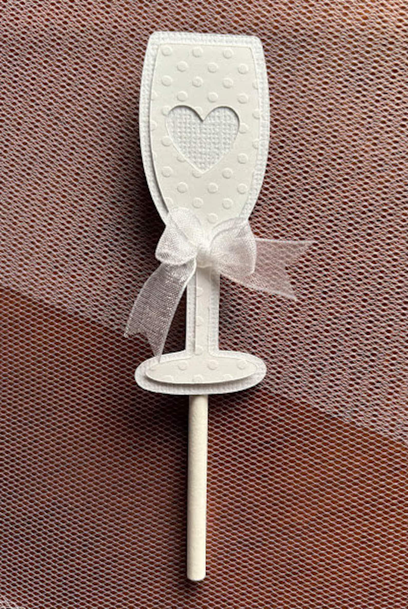 Champagne Flute Cupcake Toppers/wedding Party/bridal Shower /marriage ...