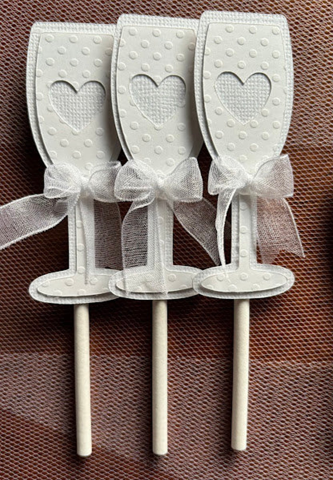 Champagne Flute Cupcake Toppers/wedding Party/bridal Shower /marriage ...