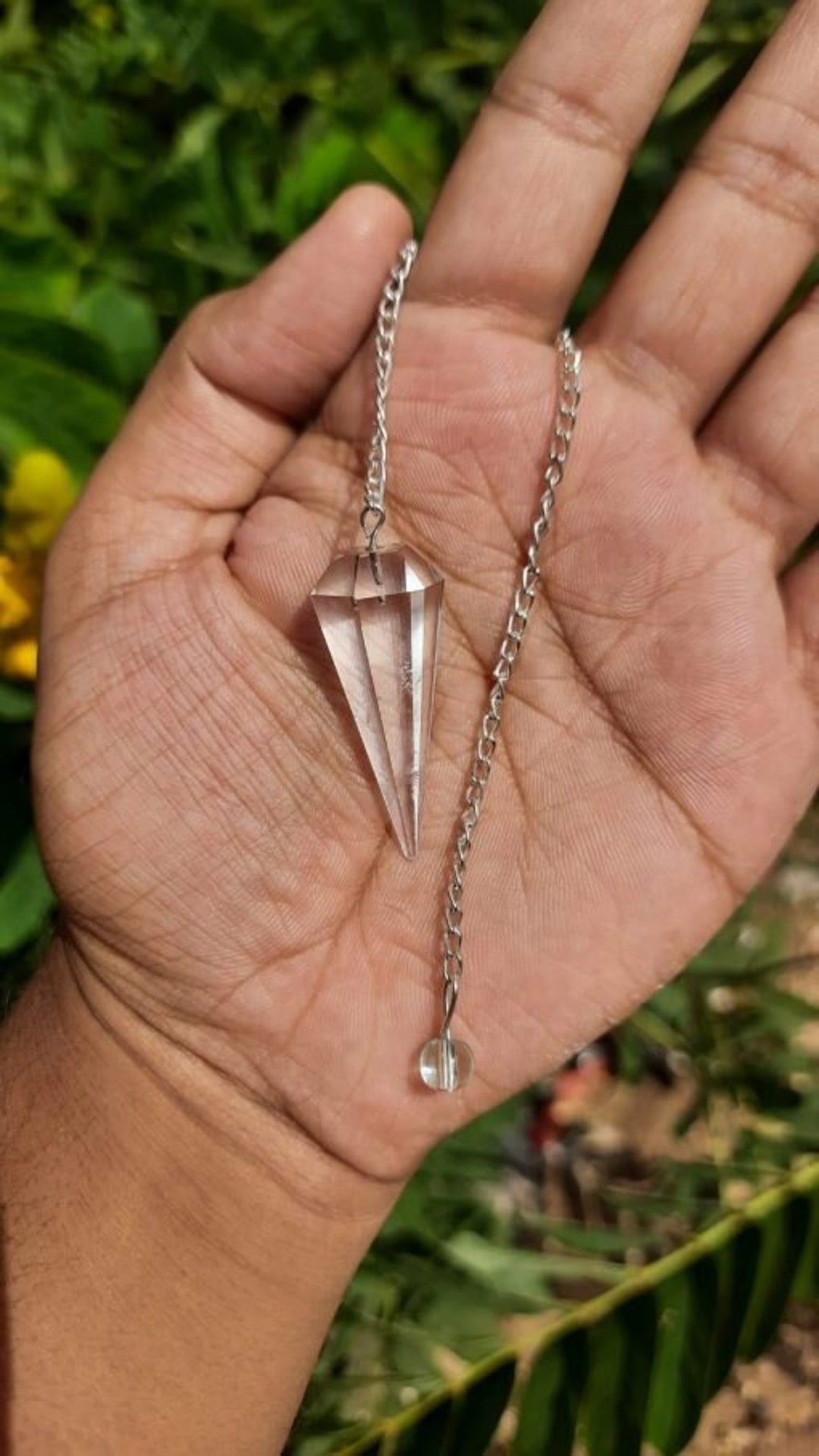 Natural Clear Quartz Crystal Pendulum Quartz Dowsing Healing Pendulums ...