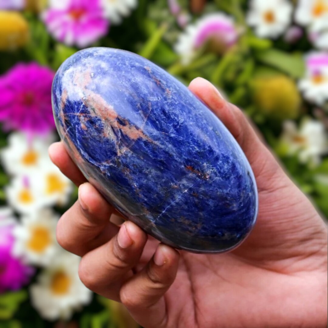 Huge Natural Sodalite Lingam , 120MM Large Shiva Lingam Stone crystal ...