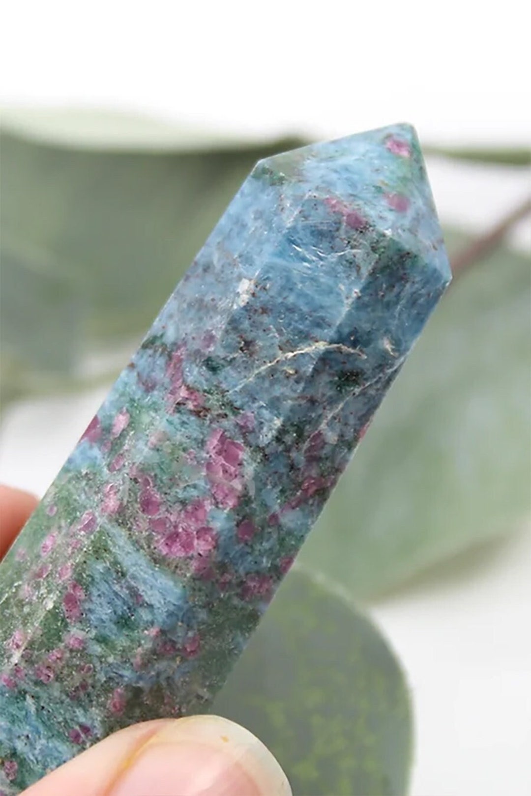 Large Ruby Fuchsite Obelisk Point Tower for Healing and Decoration ...