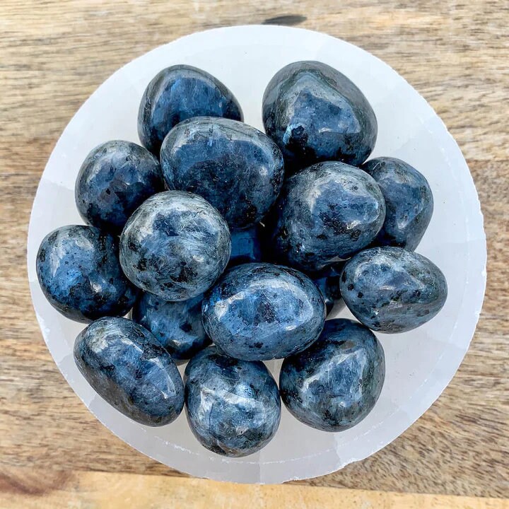 Larvikite Tumbled Stones: 2-20 Pieces or Lb Bulk Wholesale - Etsy