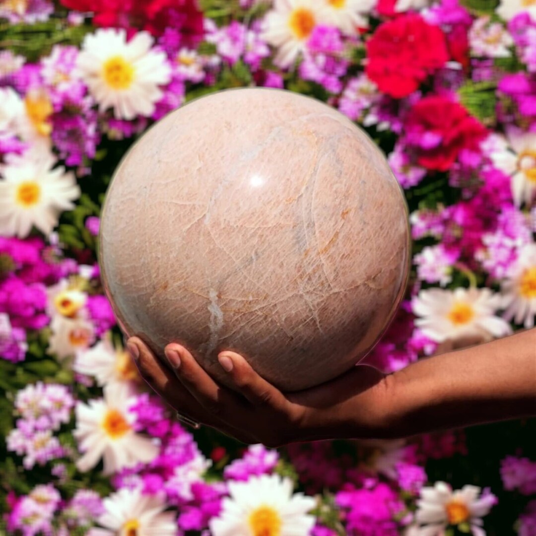 Large Milky Moonstone Sphere Natural Crystal Sphere Hand Made Sphere ...