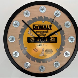 DeWalt Tools Handmade Saw Blade Clock and banner Birthday | Etsy