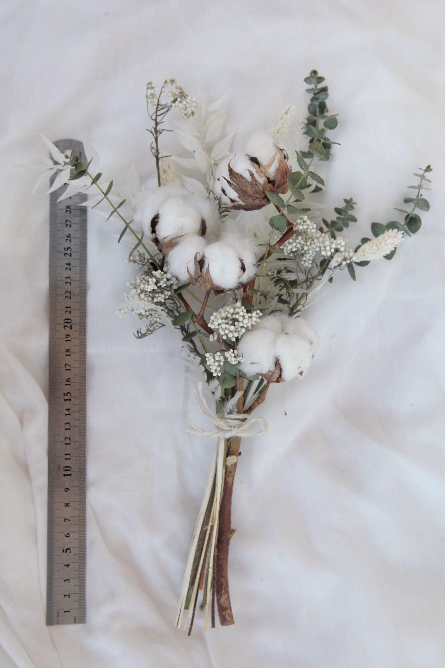 Cotton Flower Bouquet With Warm Heart / Cotton Flowers / Gift - Etsy