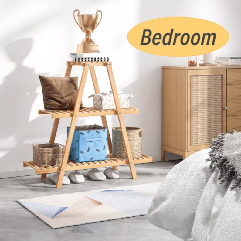 Plant Stand Indoor, Outdoor Bamboo Plant Stands for Multiple Plants ...