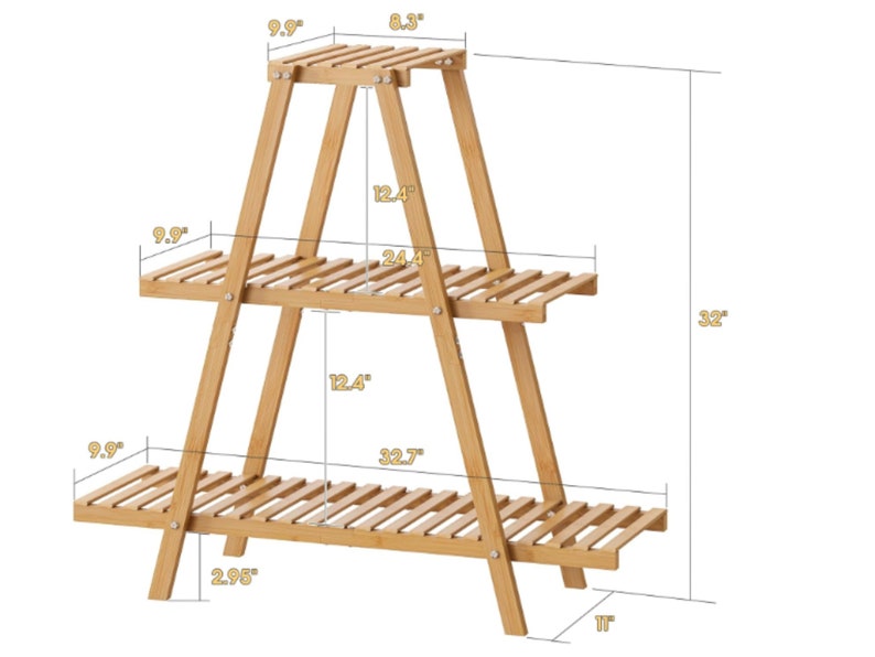 Plant Stand Indoor, Outdoor Bamboo Plant Stands for Multiple Plants ...