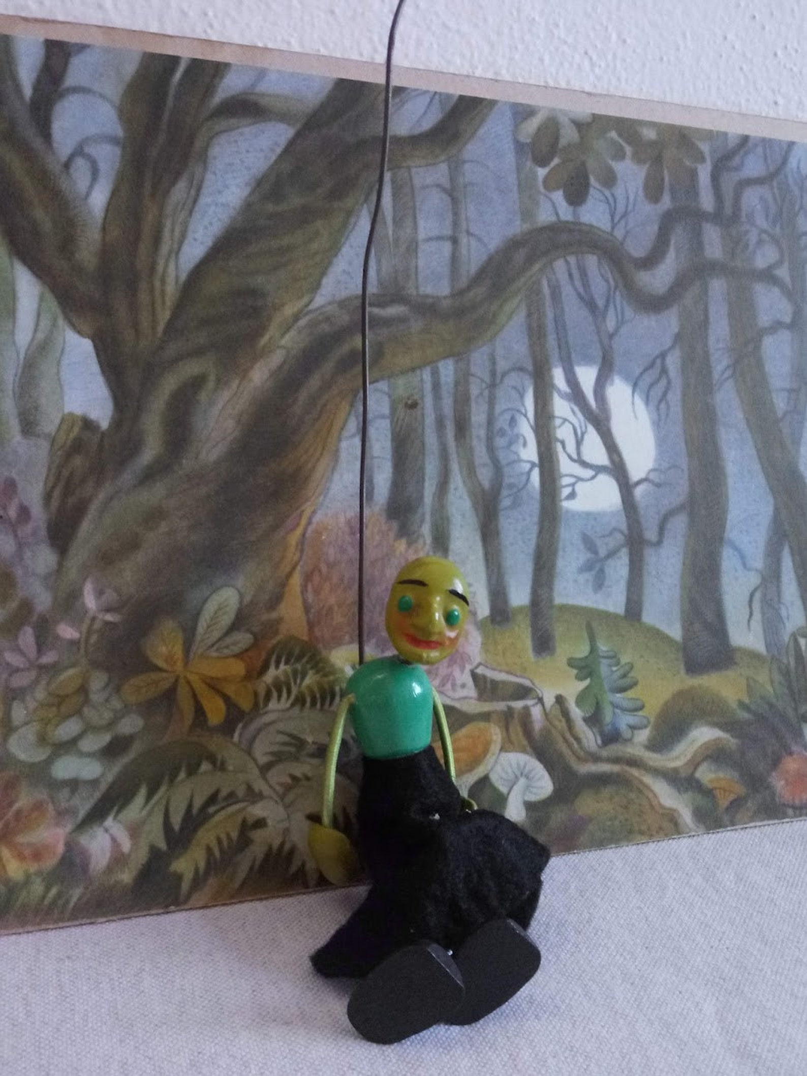 Puppet Theater Set of Backgrounds and Adorable Handmade Puppets, King ...