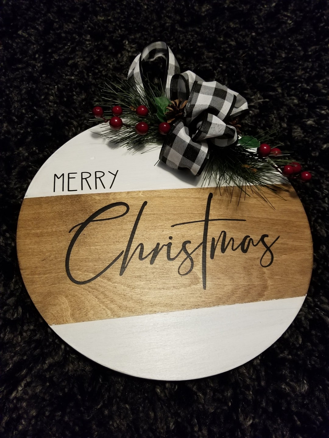 Wooden Holiday Door Signs - Etsy