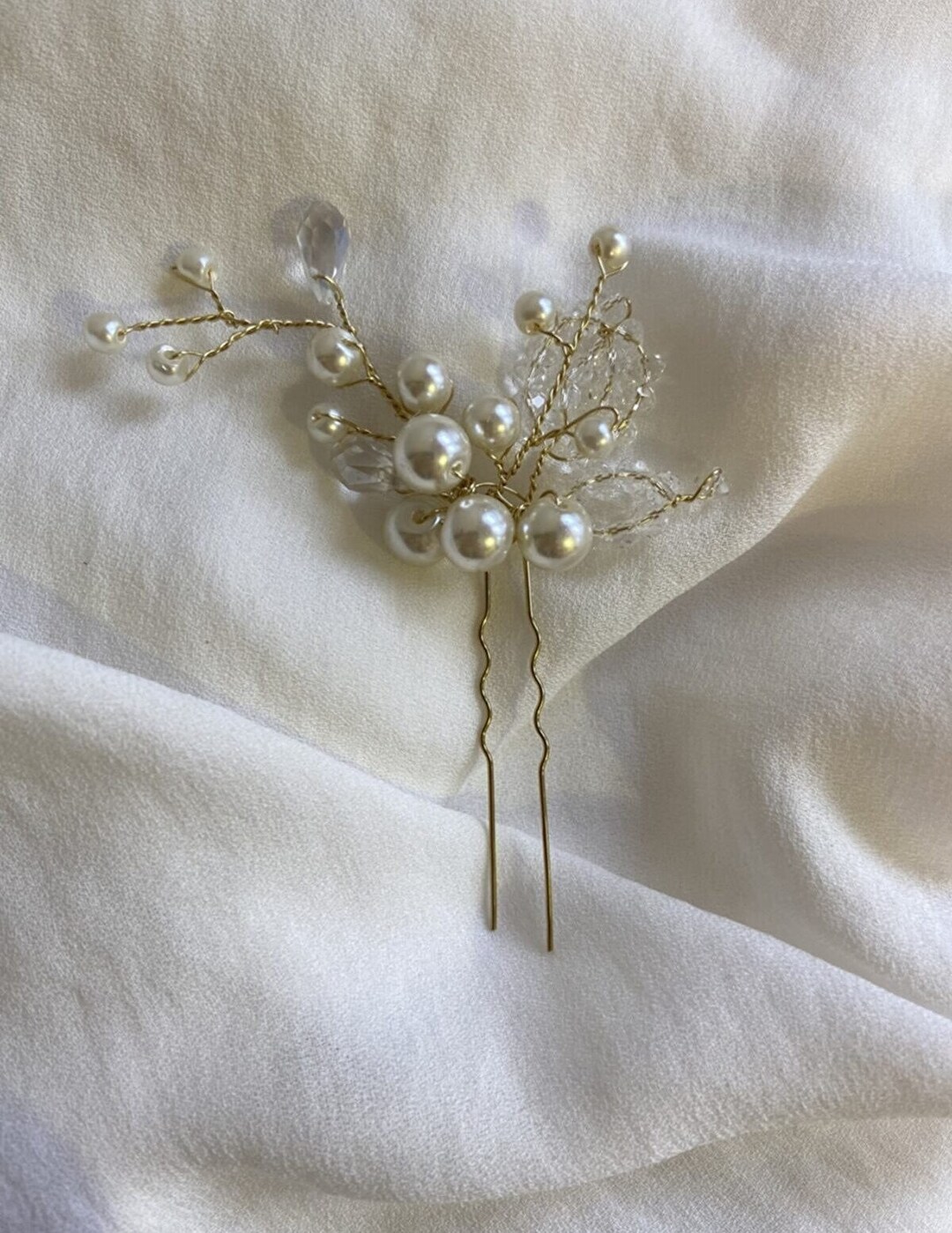 Wedding Hair Vine, Pearl Bridal Wedding Hair Pins, Minimalist Wedding ...