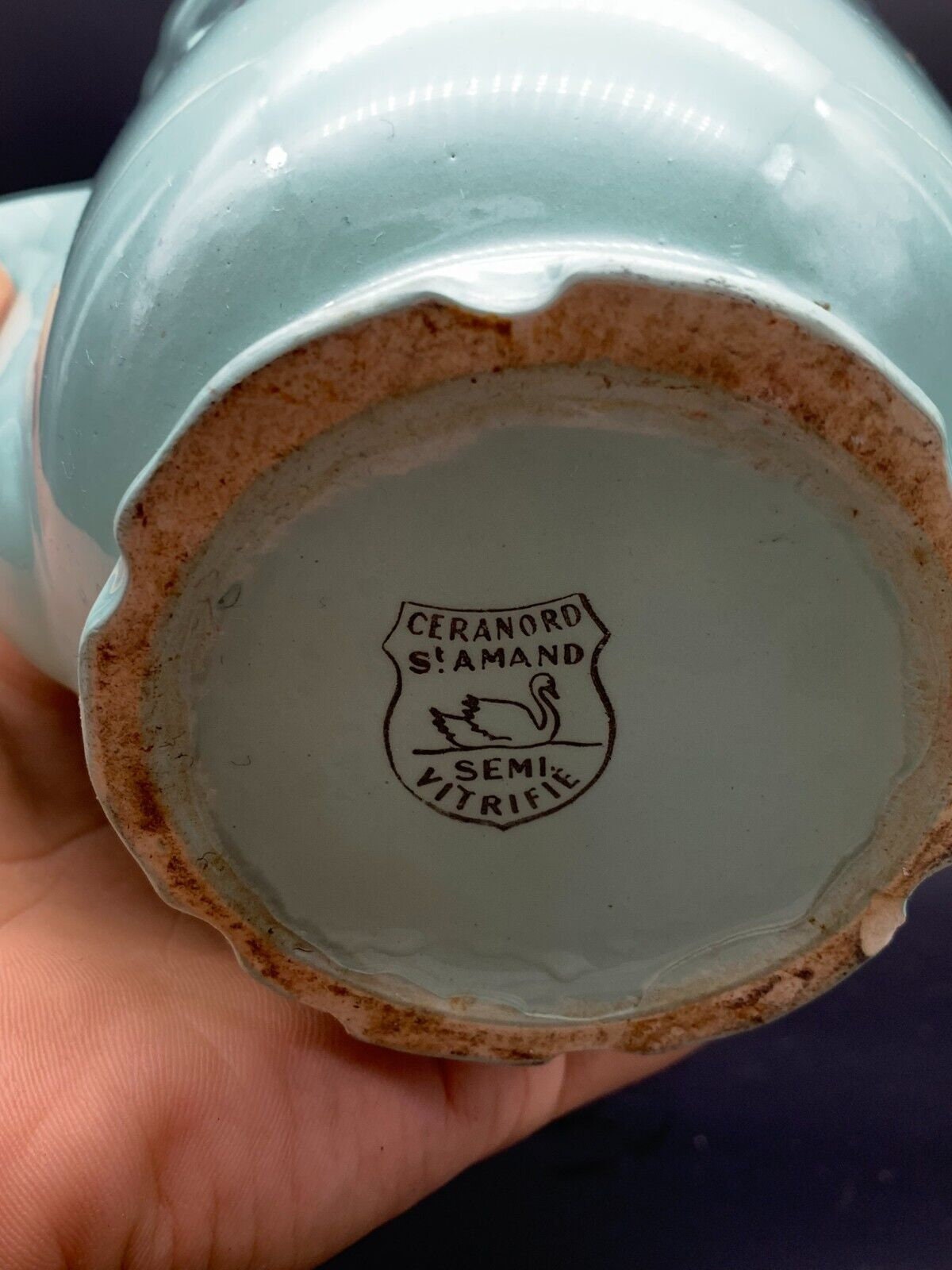 Antique St Amand Ceranord Faience Semi-vitrified Teapot Coffee - Etsy