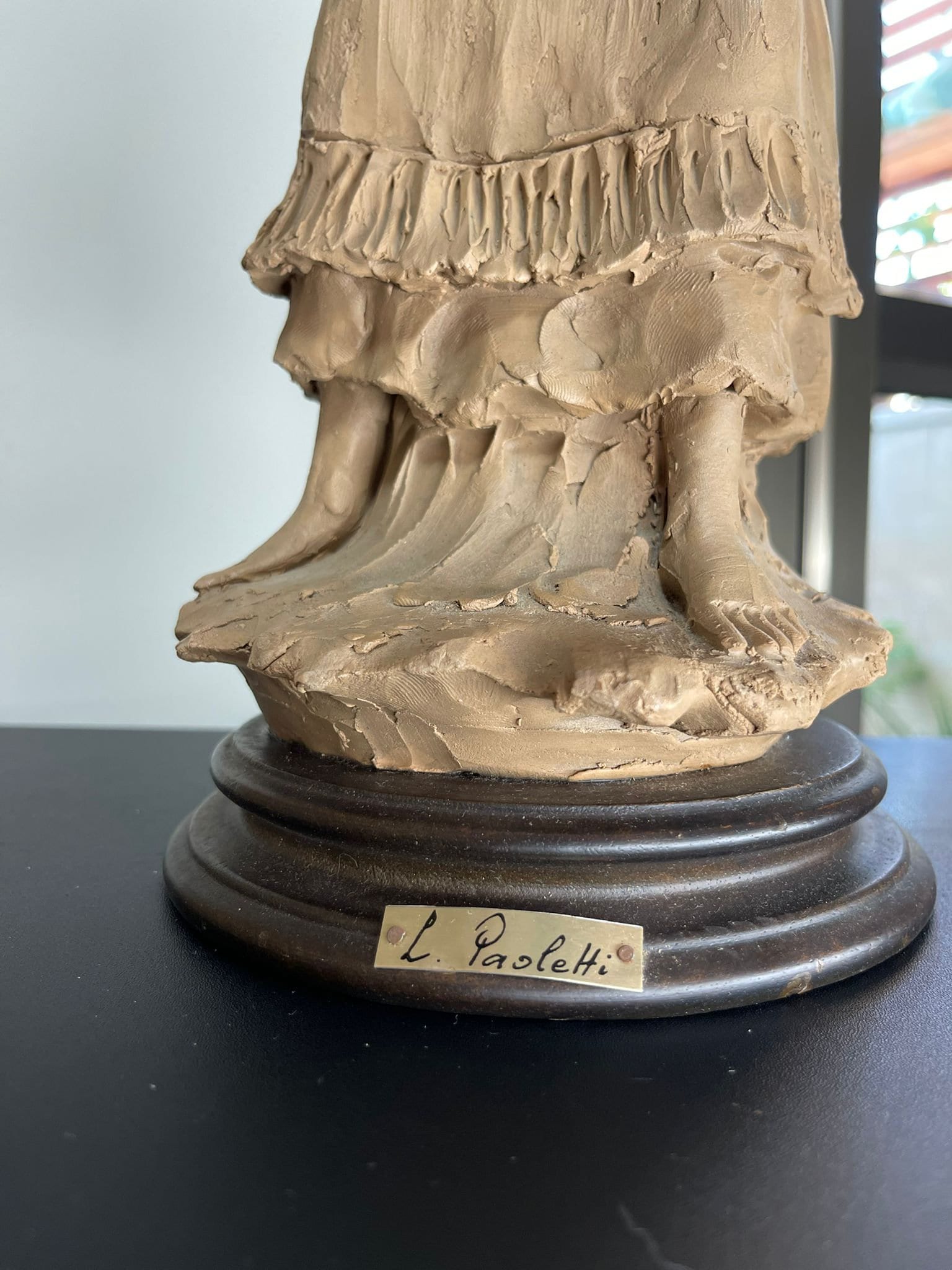 L.paoletti Terracotta Statue of Young Mother With Child Statue ...