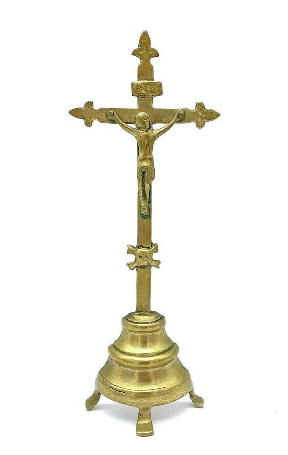 Brass Antique Altar Cross 1800 Crucifix Vintage Christian - Etsy