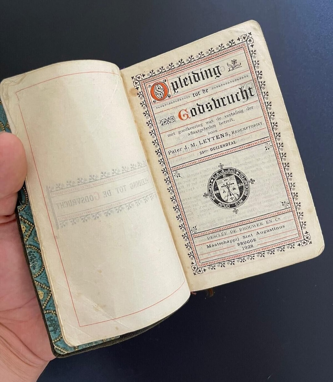 Antique Mini HOLY BIBLE Leather Book 1928, Training to God Training ...