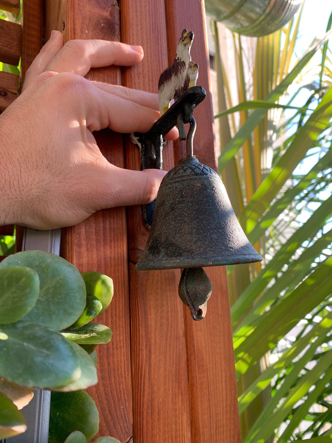 Antique Iron Dinner Farm Bell'1lbs' With Sheeps Handmade From ...