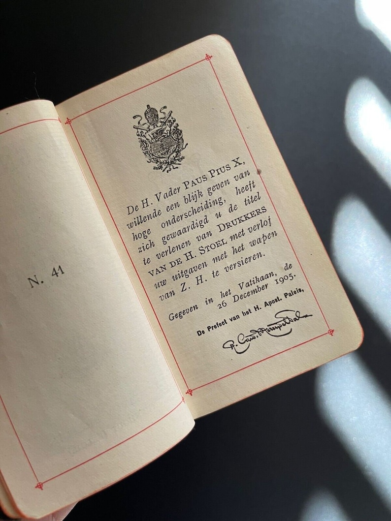 Antique MAGNIFICAT Book 1952 Traditional Vatican Small Embossed Leather ...