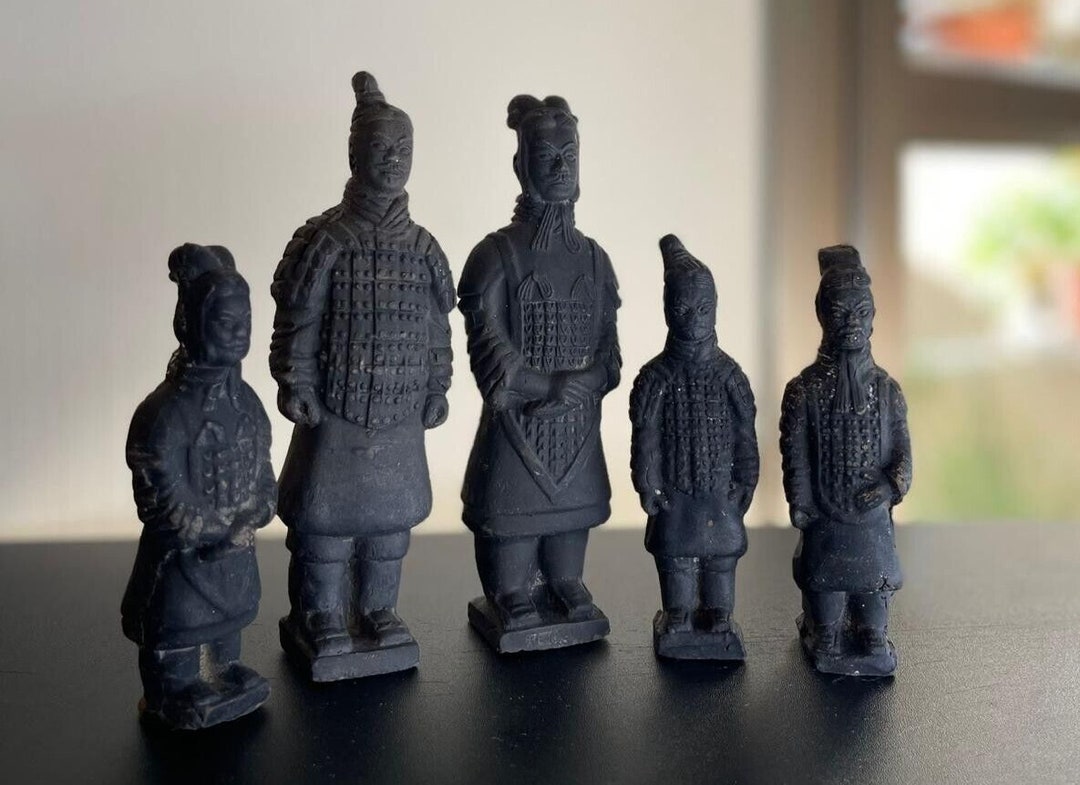 Lot of 5 Statue Vintage Chinese Army Figurines Qin Terracotta Warriors ...