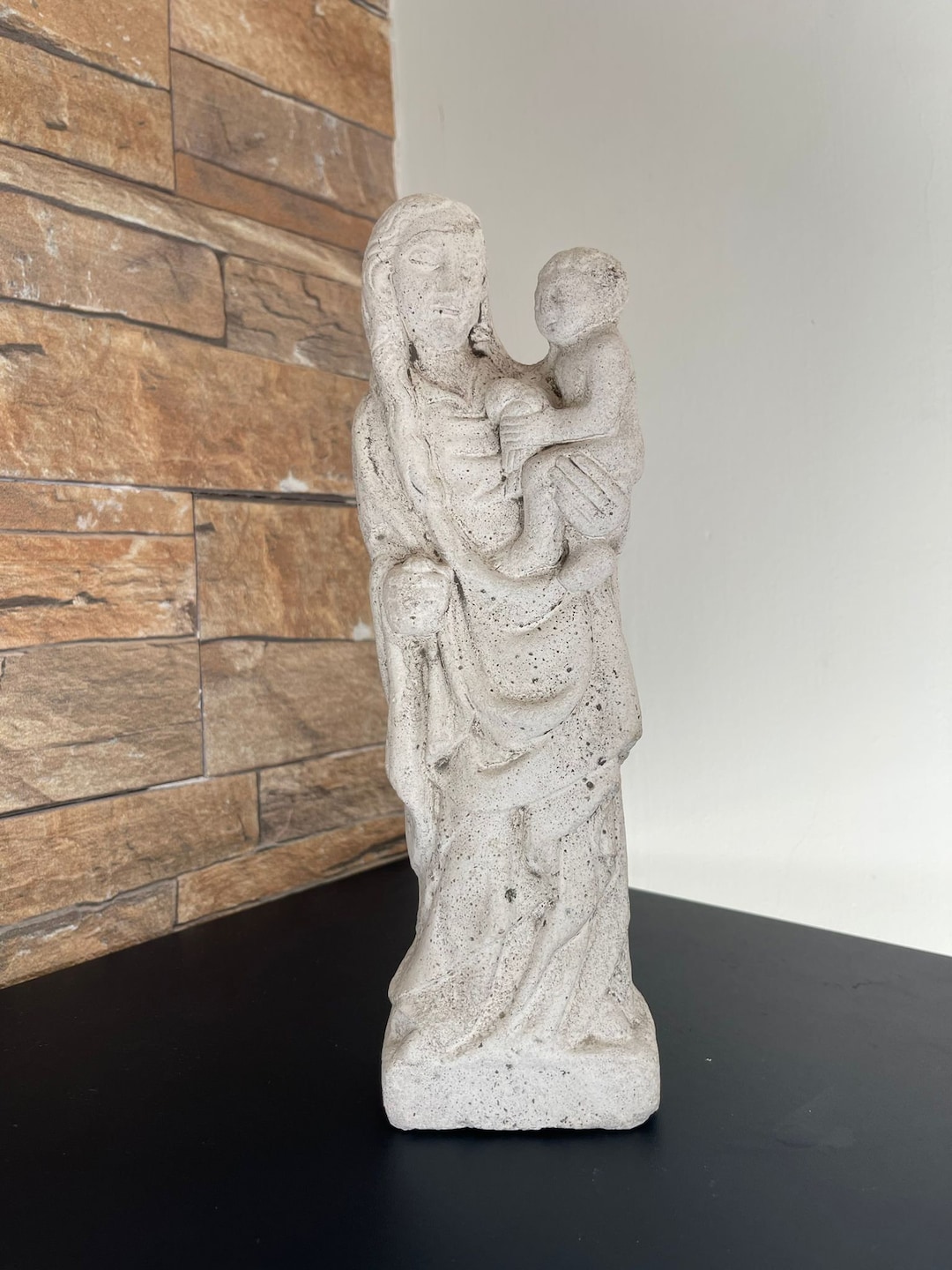 Virgin Mary and Child Statue Relics Ancient Romanesque Sculpture in ...