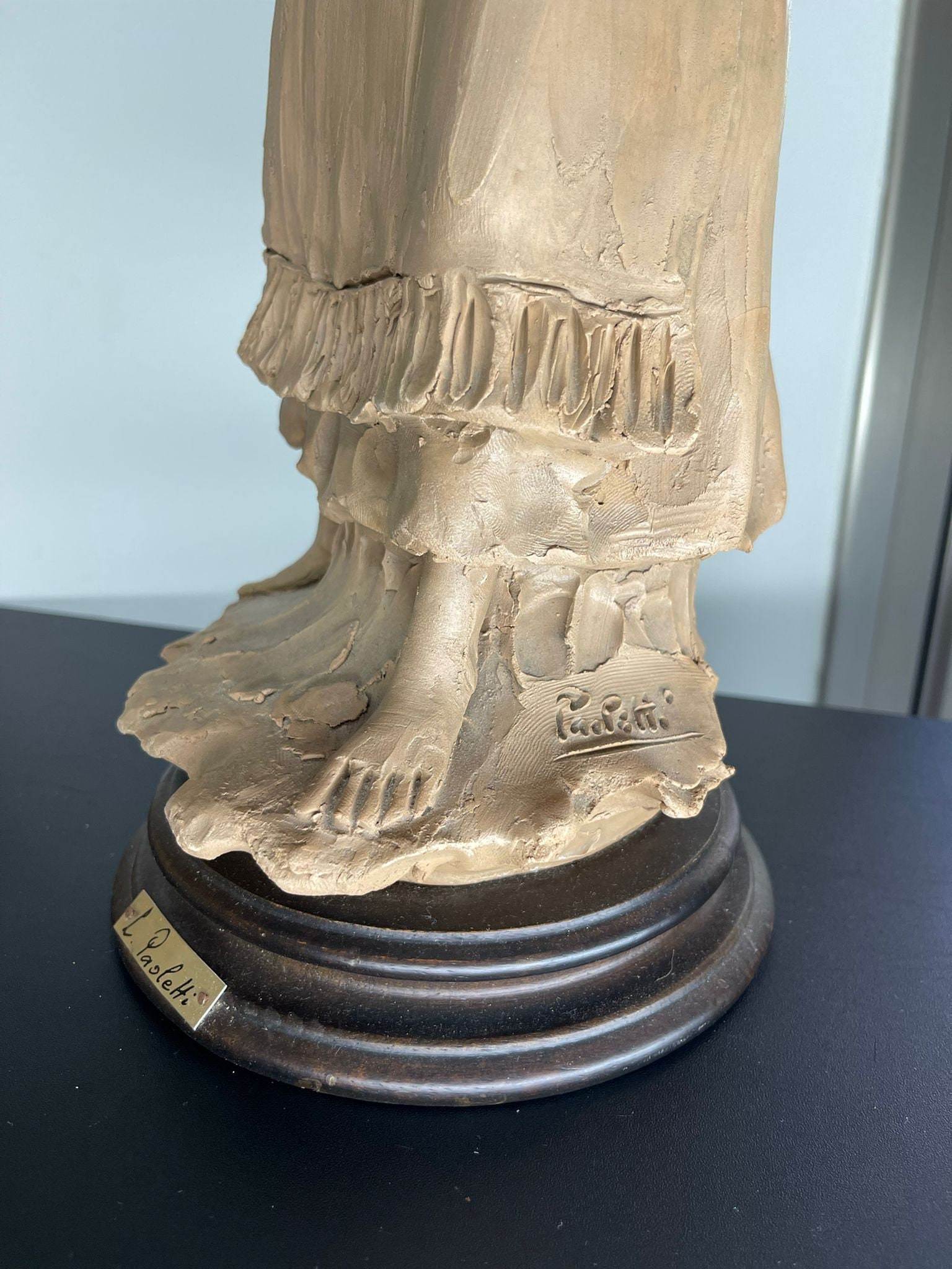 L.paoletti Terracotta Statue of Young Mother With Child Statue ...