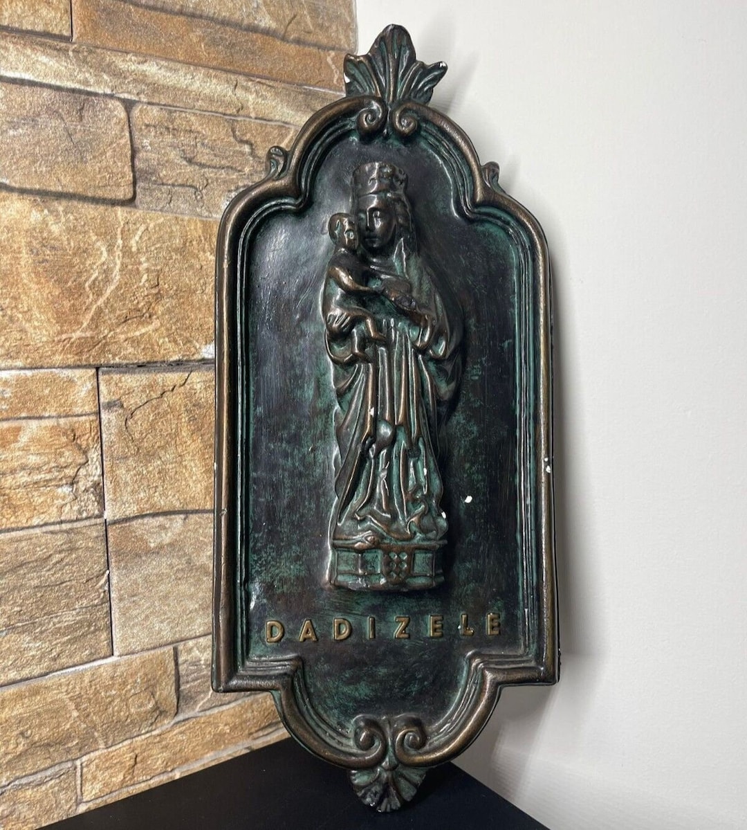 Antique Virgin Mary Jesus Belgium Church 1870s Chalk Statue Hanging - Etsy