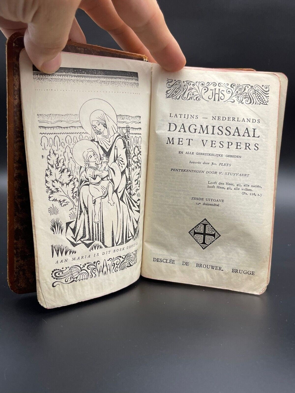 JHS Vintage 1948 Mini HOLY BIBLE Leather Book , Training to God ...